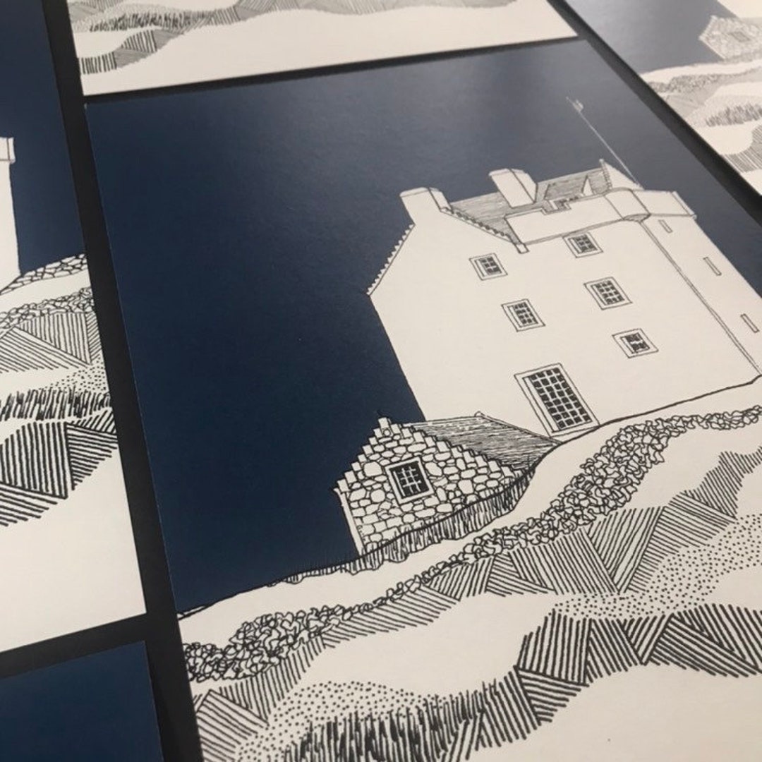 Fenton Tower Colour A4 Print Architectural Illustration - Etsy