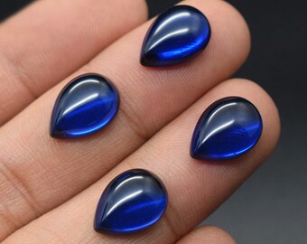 Lab-created Blue Sapphire Diffusion Pear Faceted Loose - Etsy