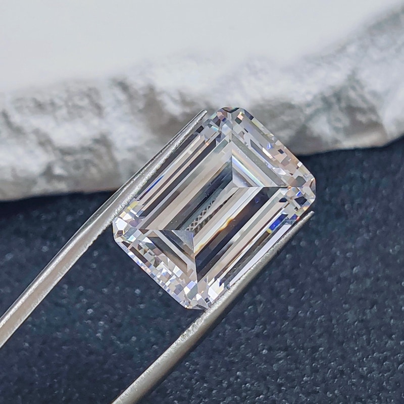 Emerald and Cubic Z Ring - Etsy UK