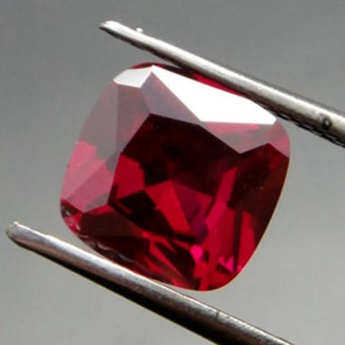 Ruby Square Faceted Gemstone Cushion Cut Ruby Gem Multiple - Etsy