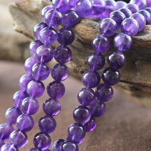 Full Strand Grade A Natural Uruguay Amethyst Beads 4mm-12mm NOT Dyed ...