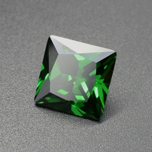 Emerald Rectangle Faceted Gemstone Radiant Cut Medium Green - Etsy