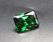 Emerald Rectangle Faceted Gemstone Radiant Cut Medium Green - Etsy