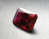 Ruby Rectangle Faceted Gemstone Radiant Cut Ruby Gem 6 Sizes | Etsy