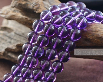 Faceted High Quality Cultured Amethyst Beads Round with 128 | Etsy