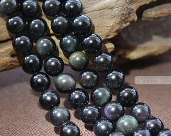 Grade A Natural Ice Obsidian Beads NOT Dyed 4mm-14mm Smooth | Etsy