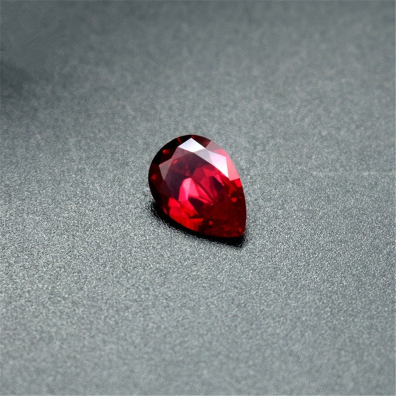 Ruby Pear Shaped Faceted Gemstone Teardrop Cut Ruby Gem - Etsy