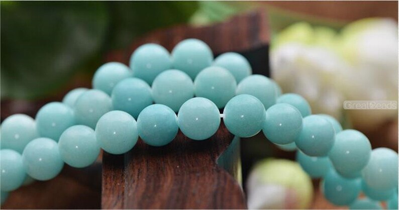 Grade A Natural Sky Blue Jade Beads Amazonite Color Jade Beads - Etsy