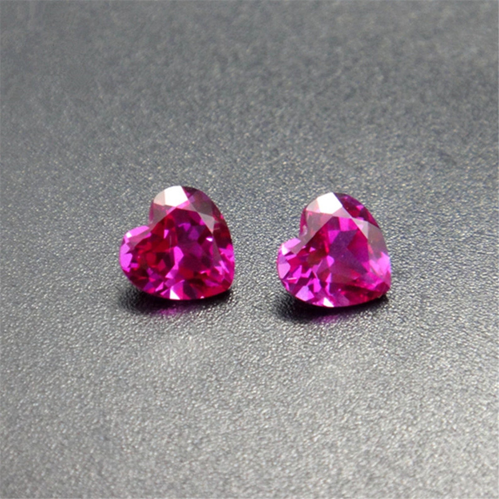 Pink Ruby Heart Shape Faceted Gemstone Heart Shaped Cut Ruby | Etsy