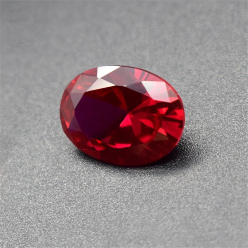 Blood-red Ruby Oval Cut Gemstone Egg Shape Faceted Ruby Gem - Etsy