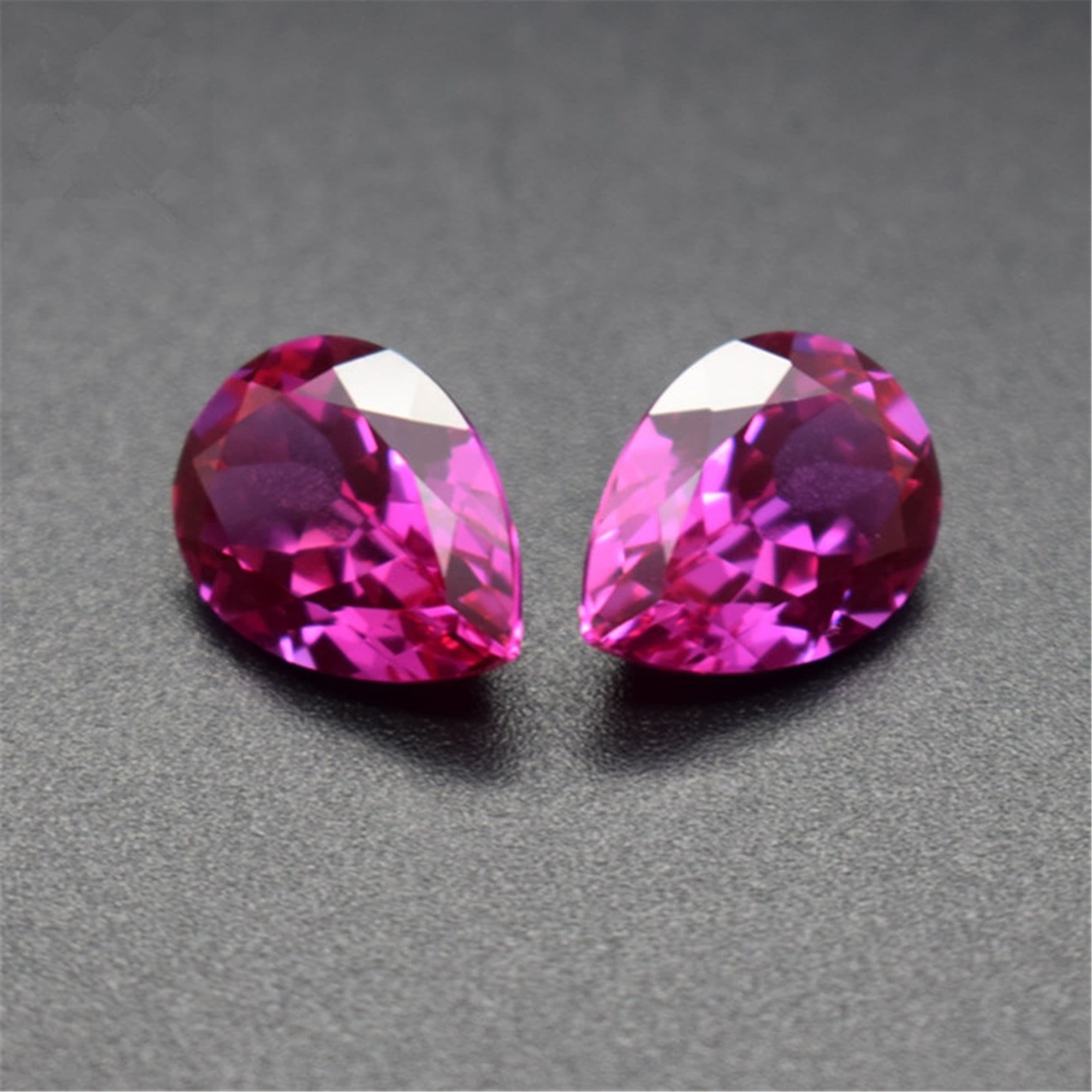 Pink Ruby Pear Shaped Faceted Gemstone Teardrop Cut Ruby Gem | Etsy