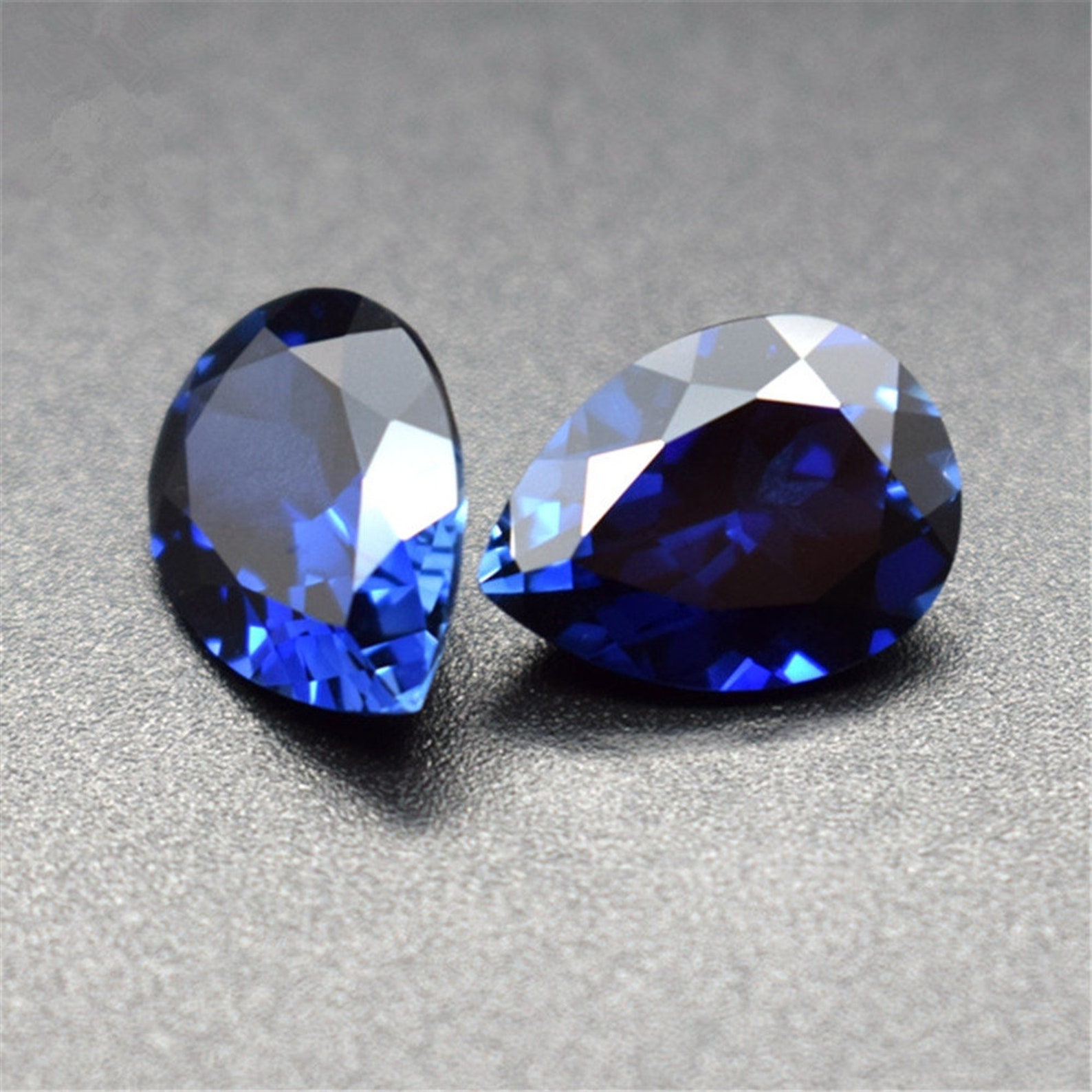Sapphire Pear Shaped Faceted Gemstone Teardrop Cut Sapphire - Etsy