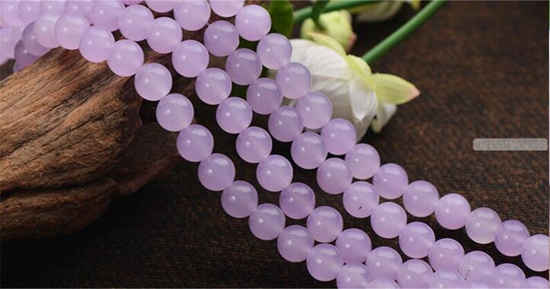 Grade A Natural Light Purple Jade Beads 4mm 6mm 8mm 10mm 12mm | Etsy