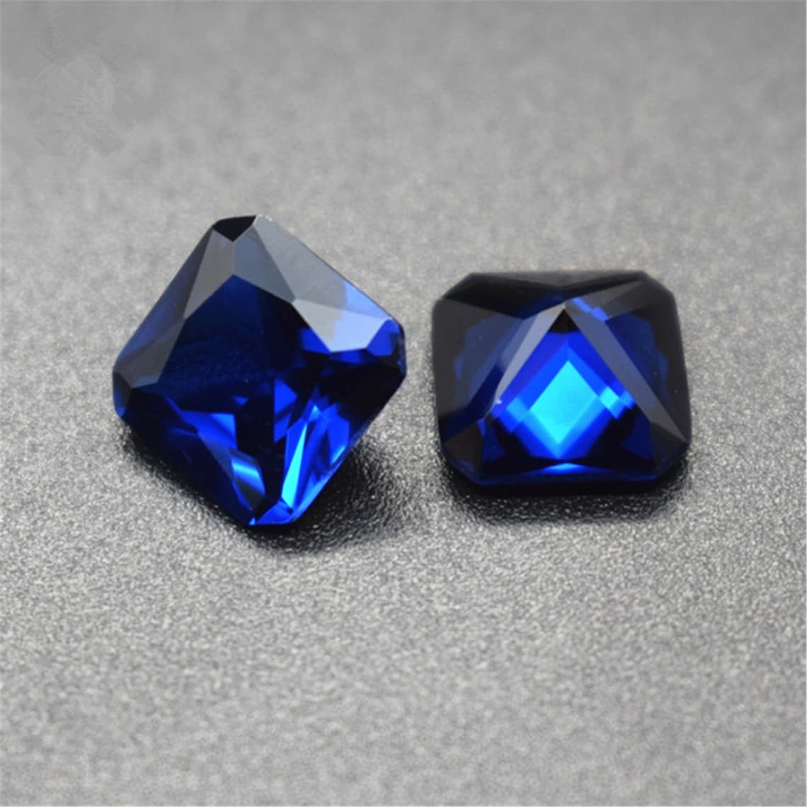 Brilliant Blue Spinel Square Faceted Gemstone Radiant Cut Blue - Etsy