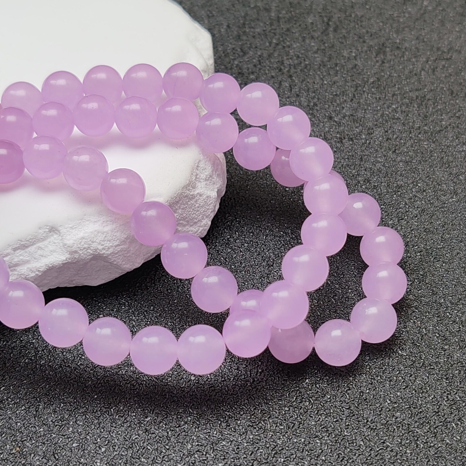 Grade A Natural Light Purple Jade Beads 4mm 6mm 8mm 10mm 12mm Smooth ...
