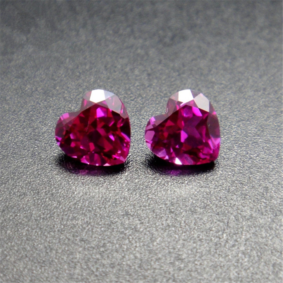 Pink Ruby Heart Shape Faceted Gemstone Heart Shaped Cut Ruby | Etsy