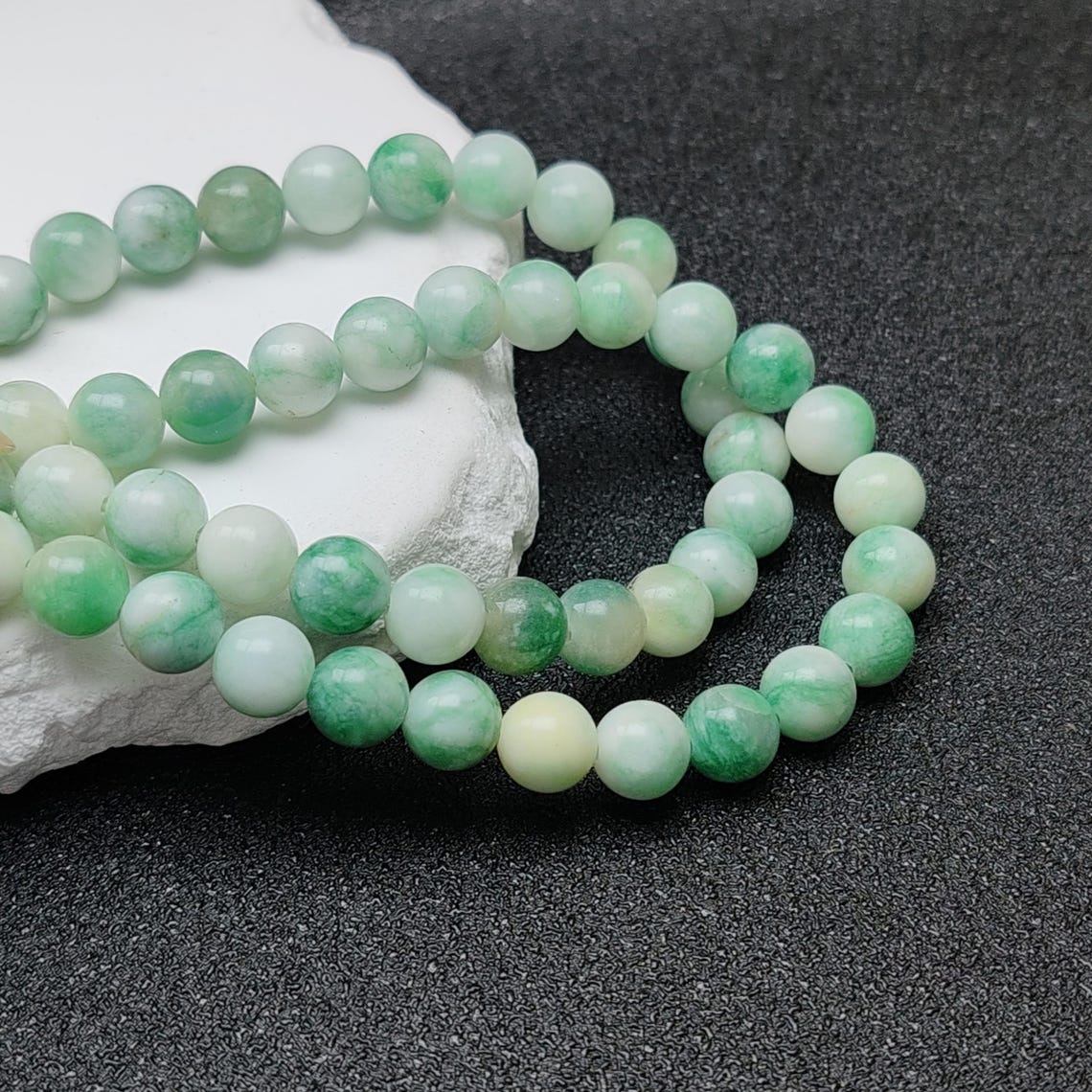 Grade A Natural Multi Tones Cyan Jade Beads 6mm 8mm 10mm 12mm Smooth ...