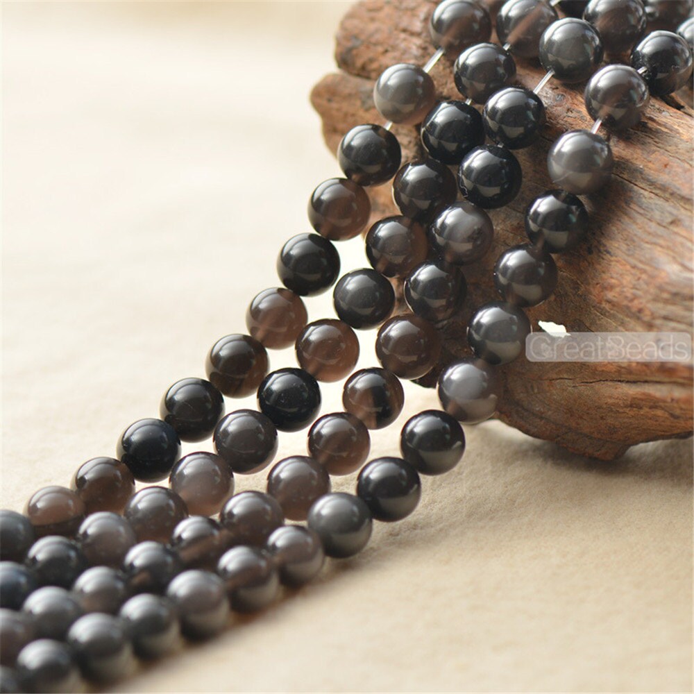 Grade A Natural Ice Obsidian Beads NOT Dyed 4mm-14mm Smooth - Etsy