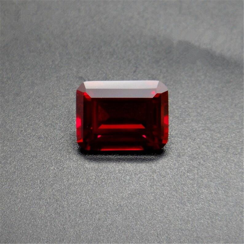High Quality Ruby Rectangle Faceted Gemstone Emerald Cut Ruby - Etsy