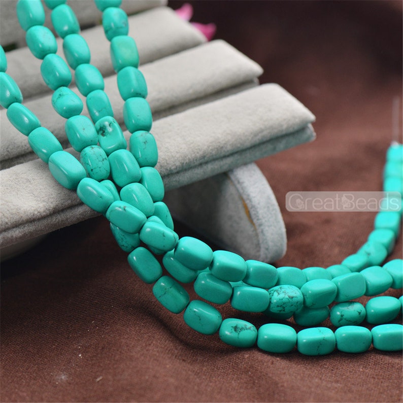 Natural Green Turquoise Beads 8x12mm Irregular Shape 15 Inch - Etsy
