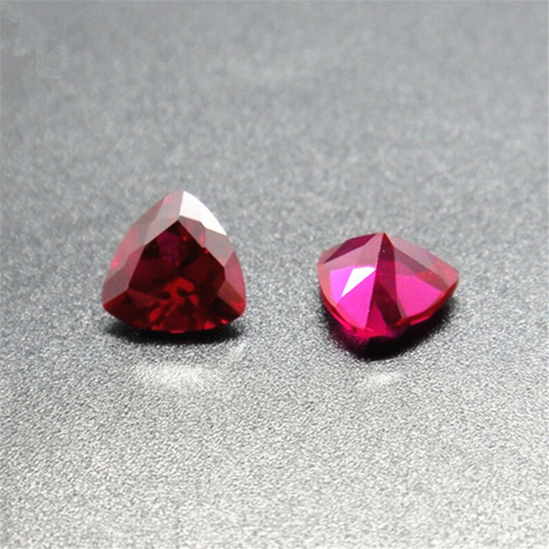 Ruby Trillion Faceted Gemstone Trilliant Cut Blood-red Ruby - Etsy