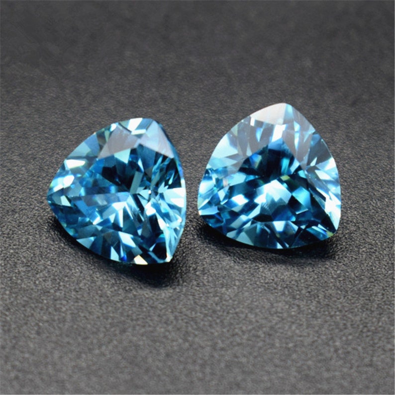 Aquamarine Gemstone Trilliant Cut Aquamarine Gem Trillion - Etsy