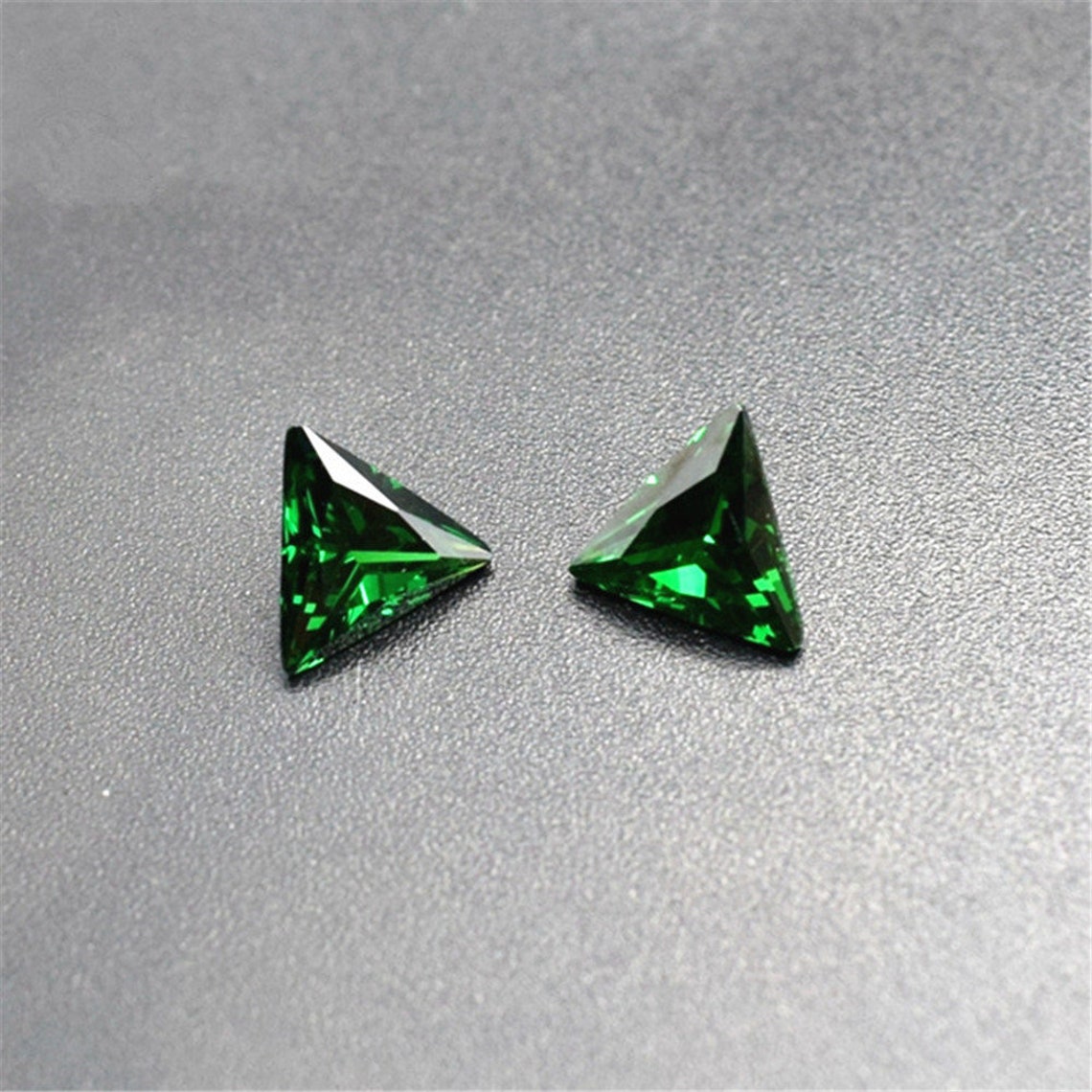 Emerald Triangle Faceted Medium Green Emerald Gem Multiple - Etsy