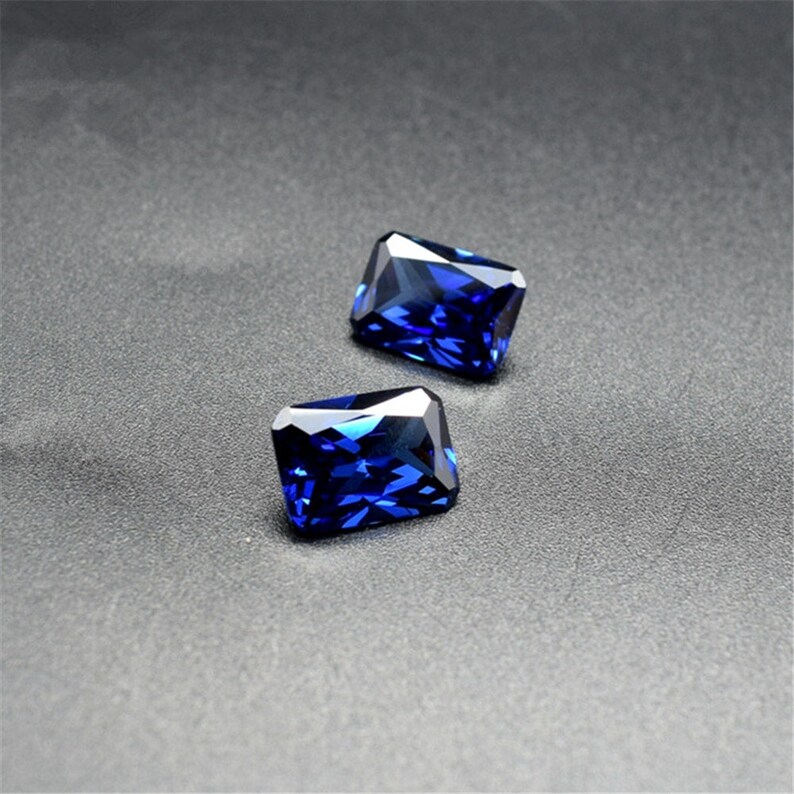 Sapphire Rectangle Faceted Gemstone Radiant Cut Sapphire Gem - Etsy