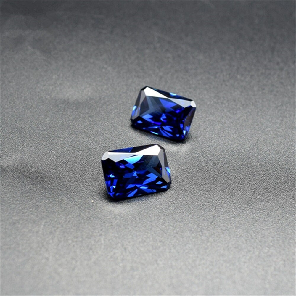 Sapphire Rectangle Faceted Gemstone Radiant Cut Sapphire Gem - Etsy