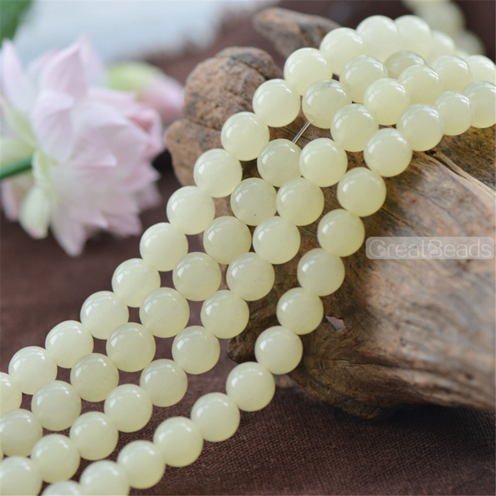 Grade A Natural Cream Color Jade Beads 6mm 8mm 10mm 12mm - Etsy