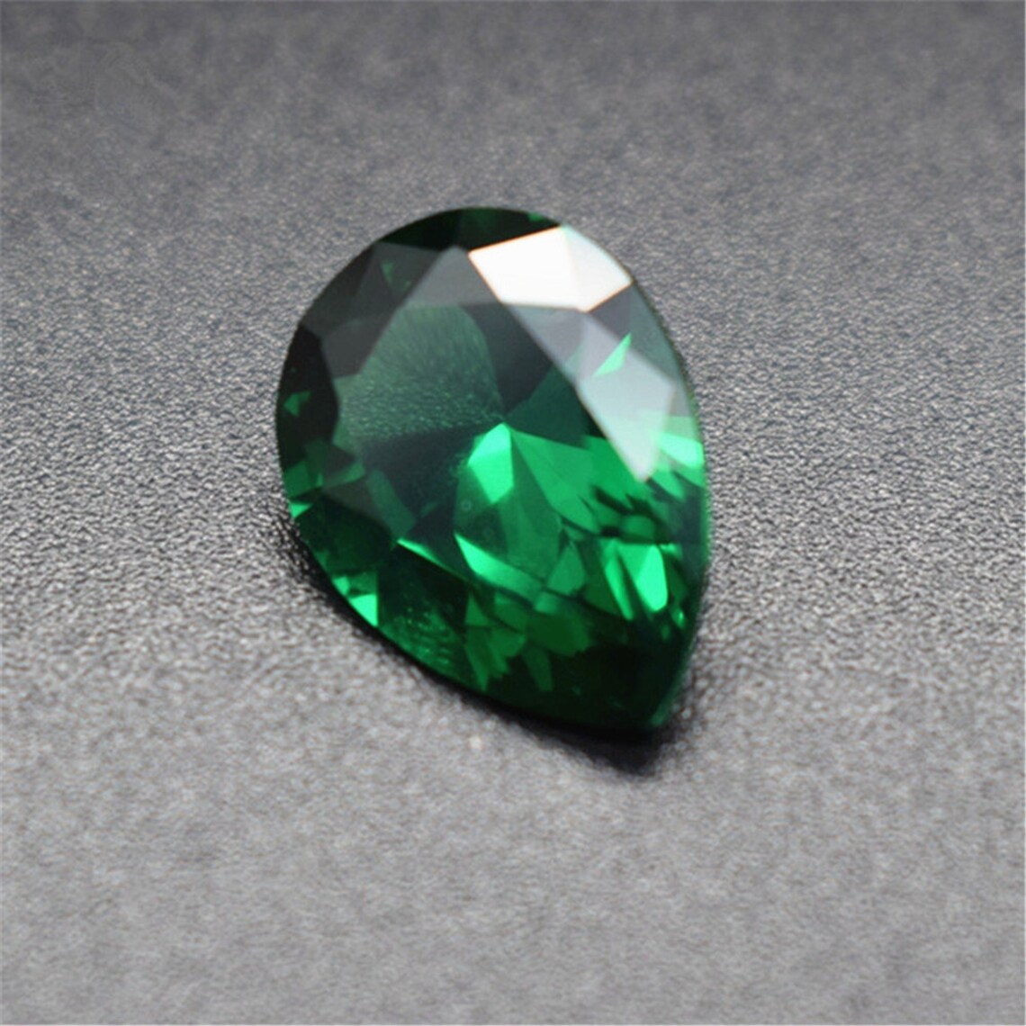 Emerald Pear Shaped Faceted Gemstone Teardrop Cut Emerald Gem | Etsy