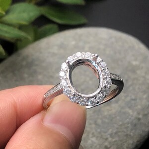 Ring Blank for 5x7mm/6x8mm/7x9mm/8x10mm/10x12mm/10x14mm Oval Cabochons ...