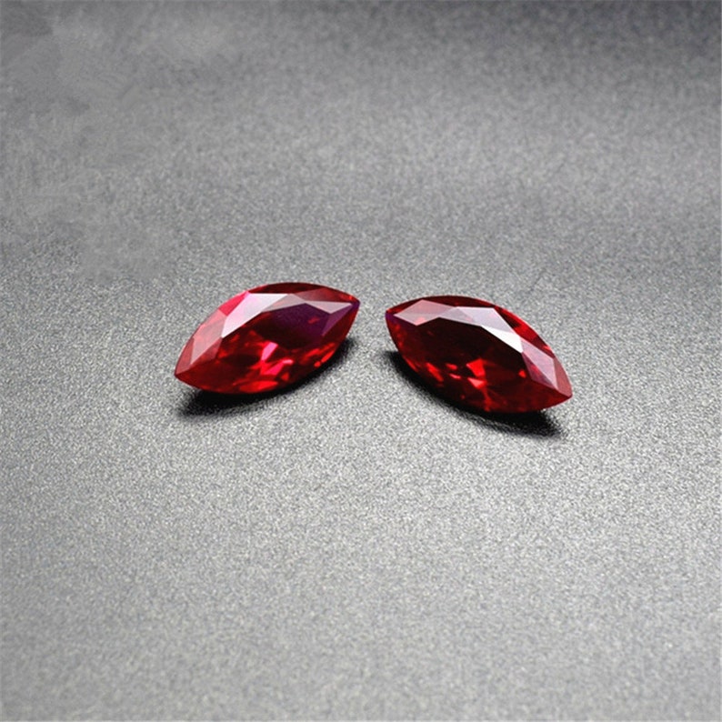 Ruby Marquise Cut Gemstone Faceted Ruby Gem Multiple Sizes to - Etsy