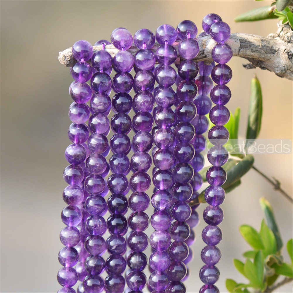 Full Strand Grade A Natural Uruguay Amethyst Beads 4mm-12mm - Etsy