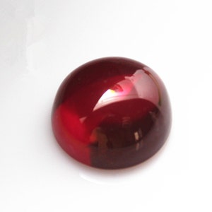 Ruby Round Cabochon Blood-red Smooth Polished Surface Flat Back ...