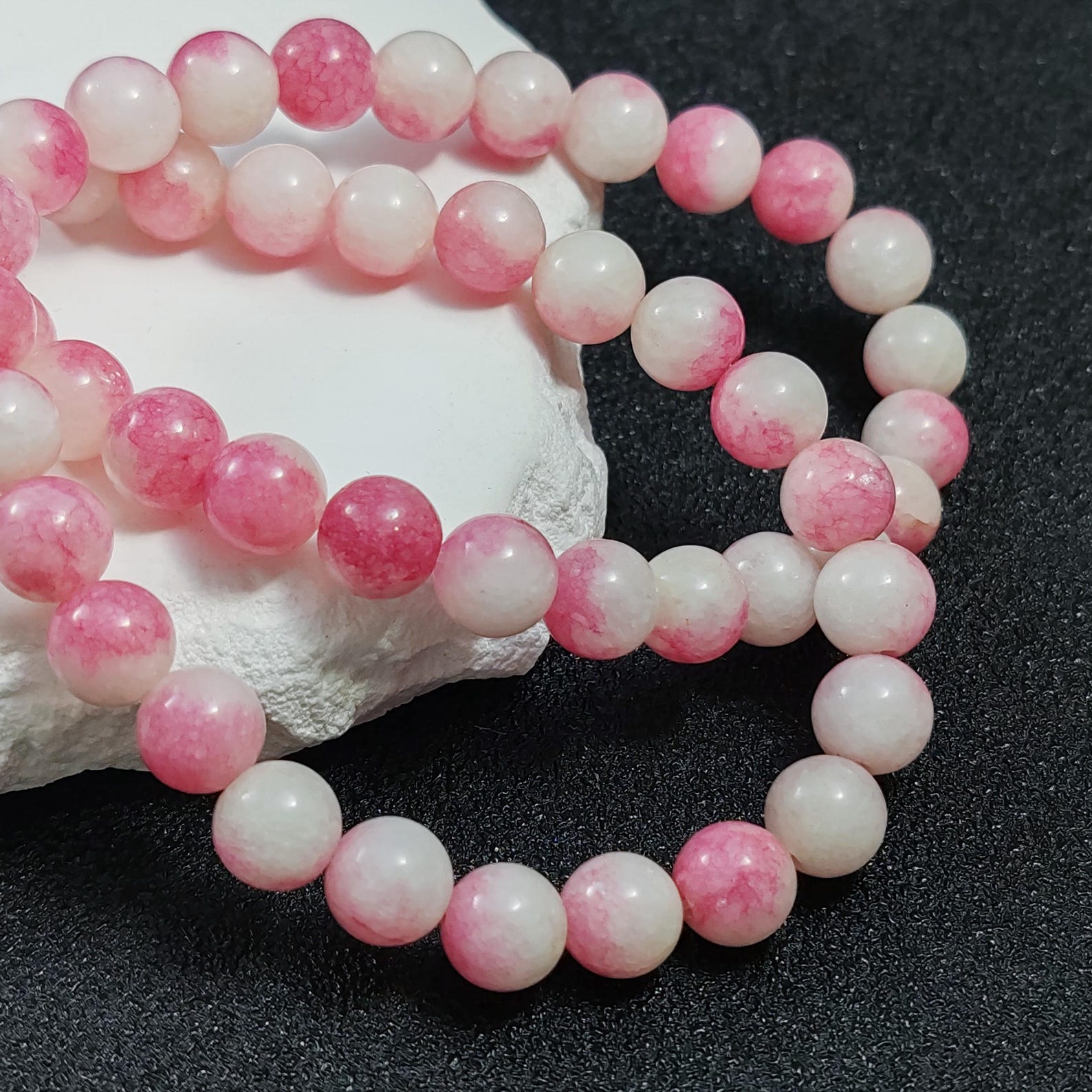 Grade A Natural Multi Tones Pink Jade Beads 6mm 8mm 10mm 12mm Smooth ...