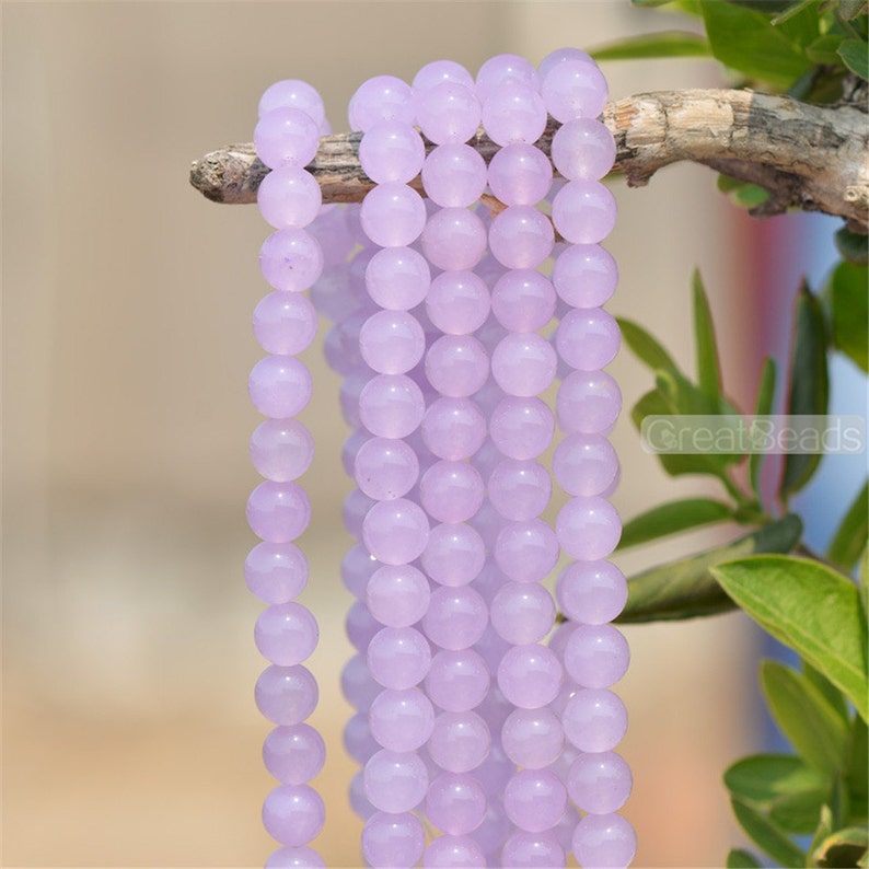 Grade A Natural Light Purple Jade Beads 4mm 6mm 8mm 10mm 12mm | Etsy