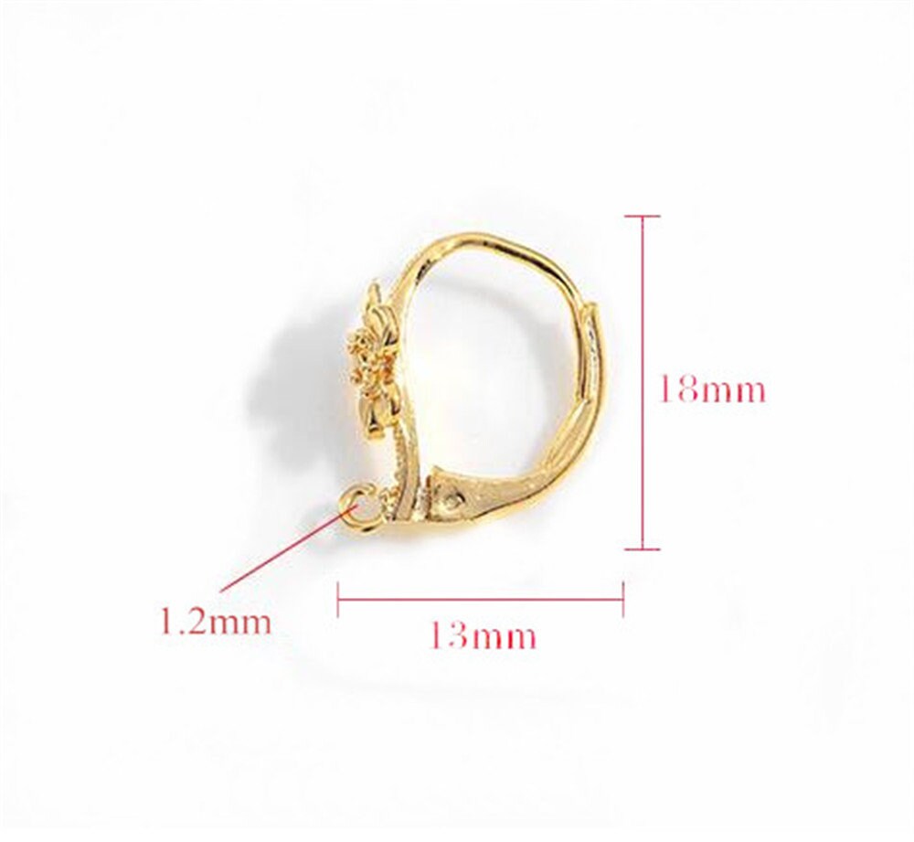 5 Pairs Leverback Earring Findings Earring Hoops Gold Plated | Etsy