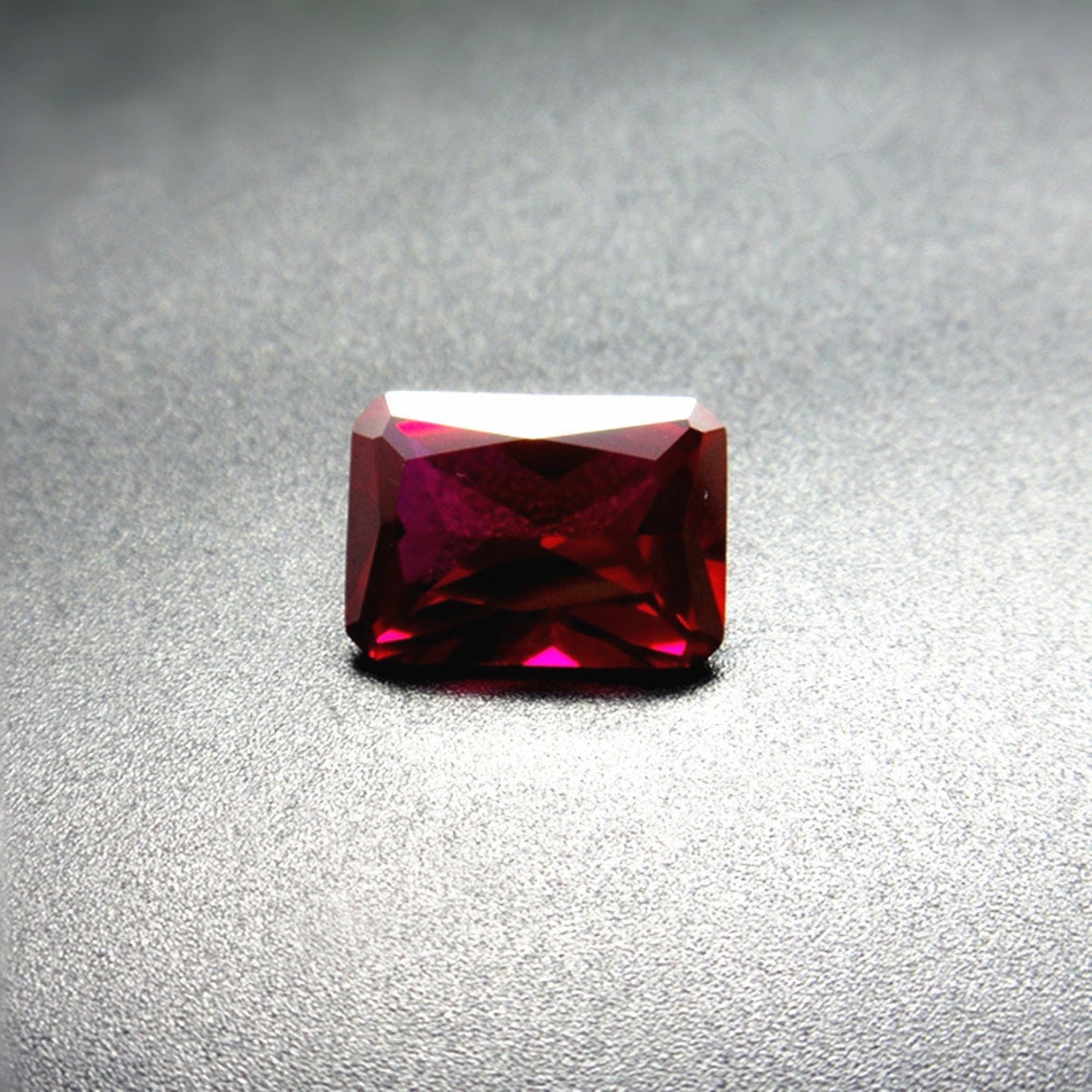 Ruby Rectangle Faceted Gemstone Radiant Cut Ruby Gem 6 Sizes - Etsy