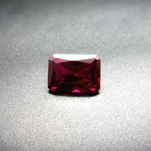 Ruby Rectangle Faceted Gemstone Radiant Cut Ruby Gem 6 Sizes to Choose ...