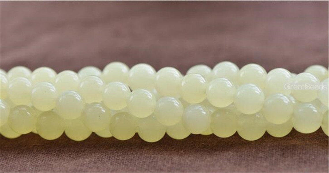 Grade A Natural Cream Color Jade Beads 6mm 8mm 10mm 12mm - Etsy