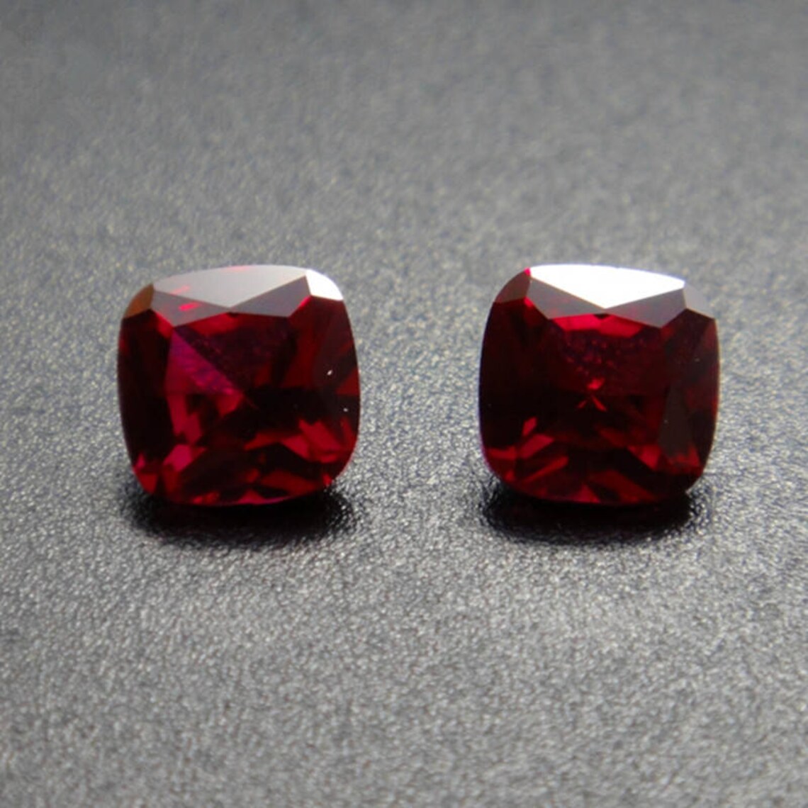 Ruby Square Faceted Gemstone Cushion Cut Ruby Gem Multiple - Etsy
