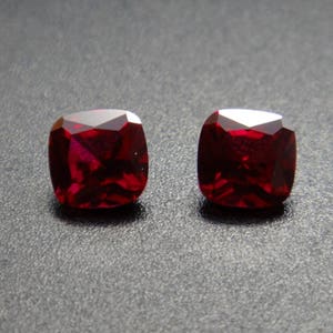 Ruby Square Faceted Gemstone Cushion Cut Ruby Gem Multiple - Etsy