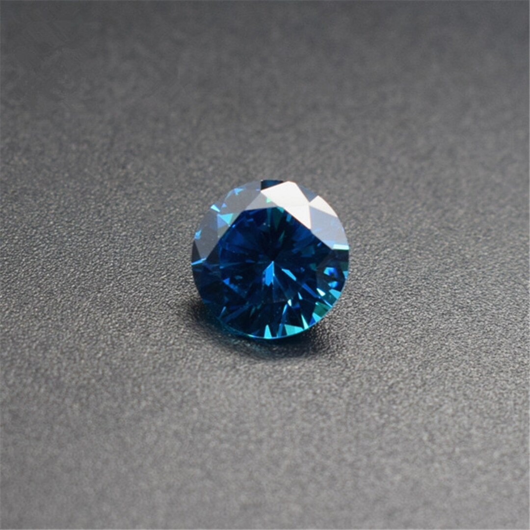 Sapphire Round Faceted Gemstone Brilliant Cut Light Blue Sapphire Gem ...