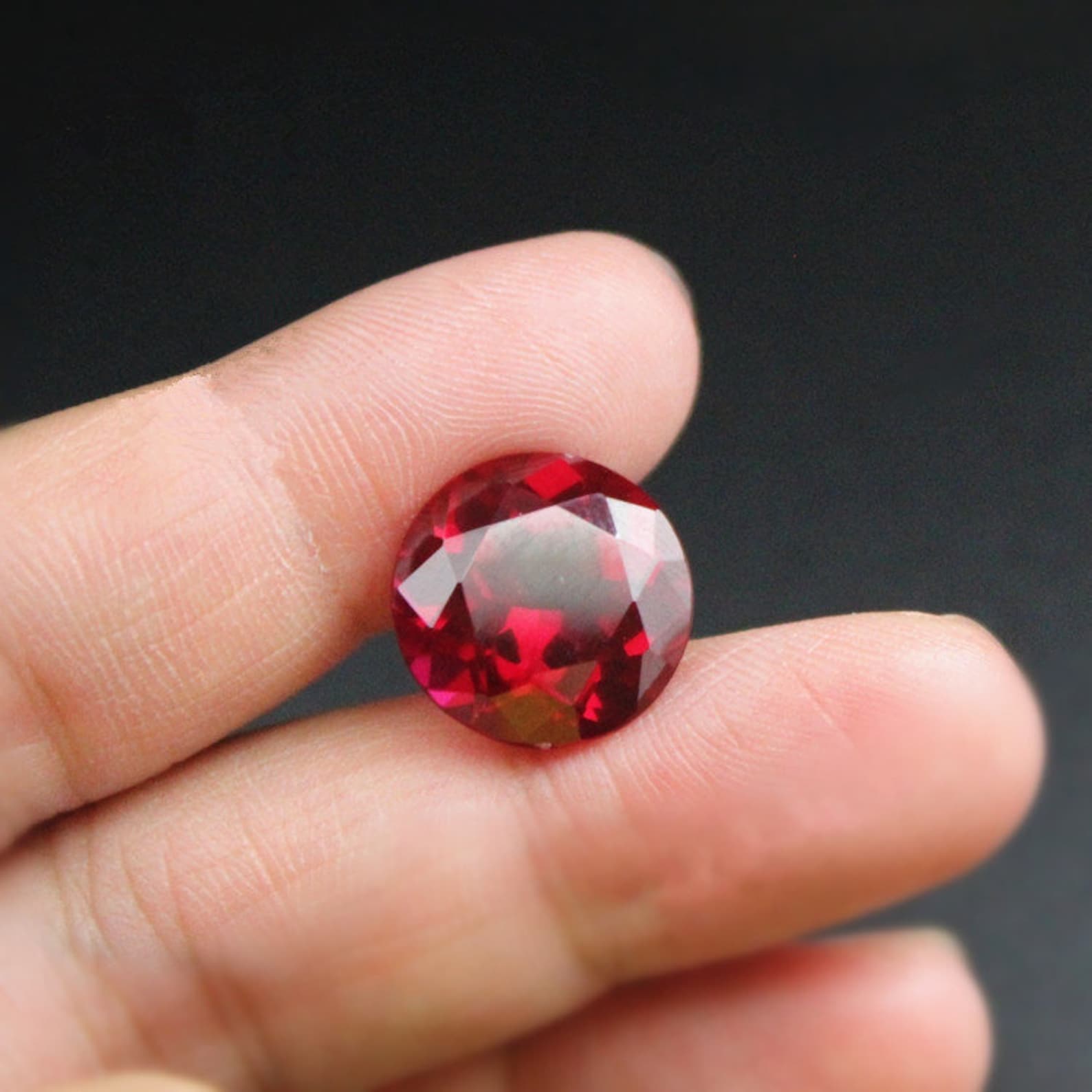 Ruby Round Faceted Gemstone Brilliant Cut Ruby Gem Multiple - Etsy