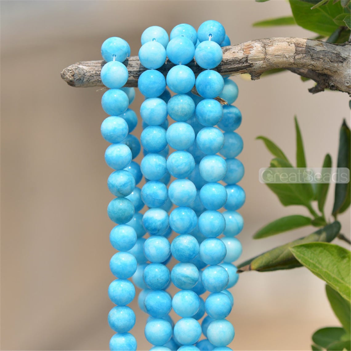 Grade A Natural Multi Tones Sky Blue Jade Beads 6mm 8mm 10mm | Etsy