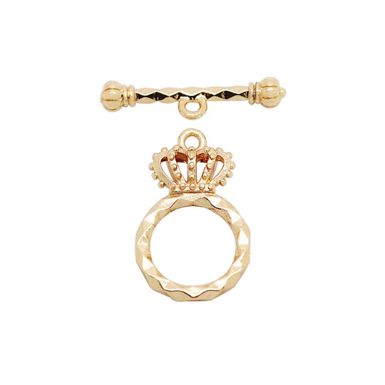 5 Sets Gold Plated Brass Toggle Clasps Crown Toggle Clasps - Etsy