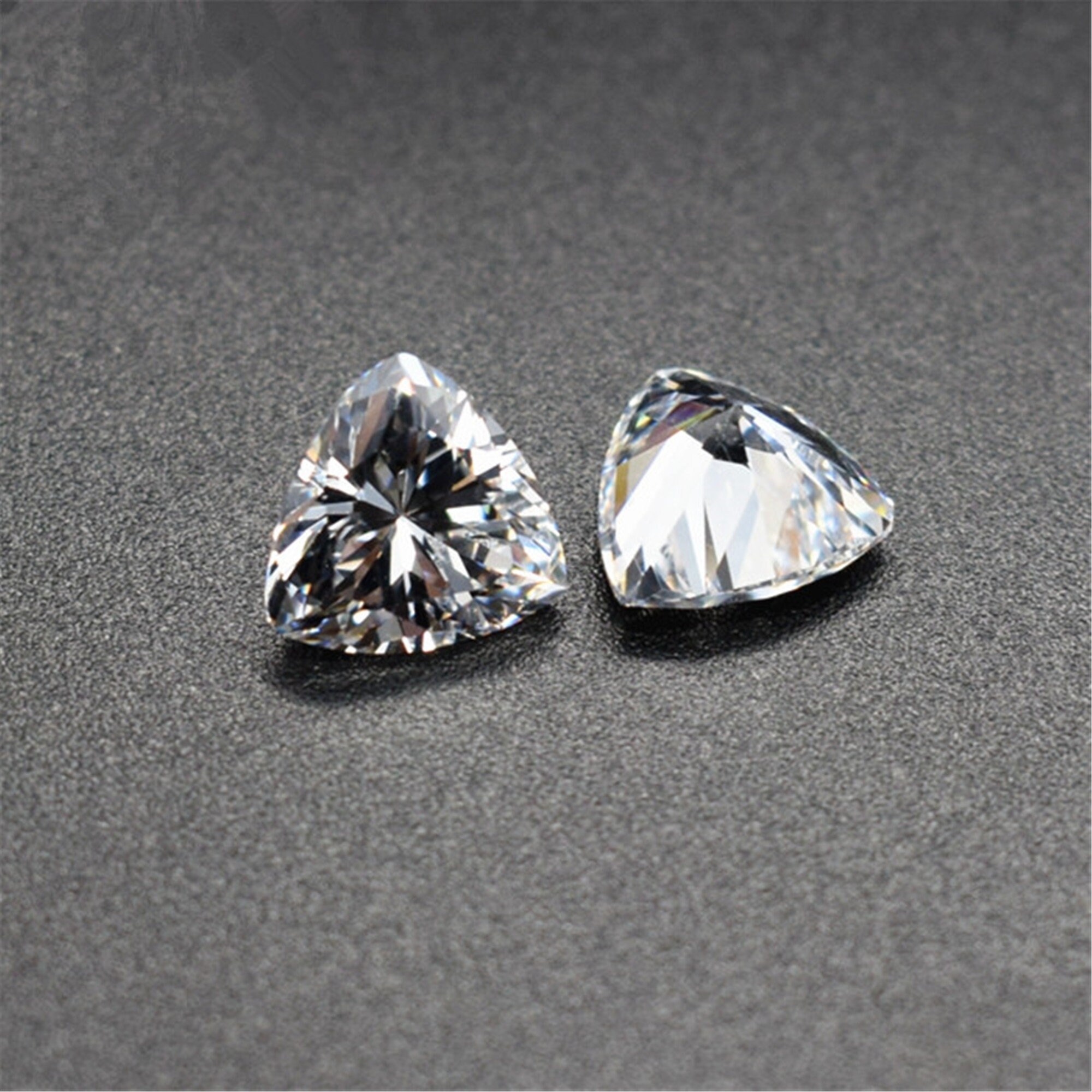 Grade AAA Cubic Zirconia Trillion Faceted Gemstone Trilliant - Etsy