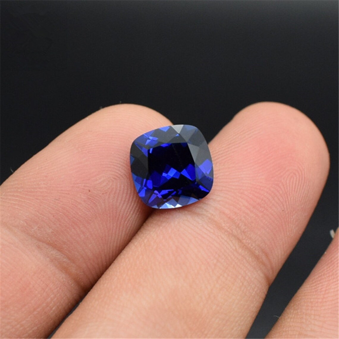 High Quality Sapphire Square Faceted Gemstone Cushion Cut - Etsy