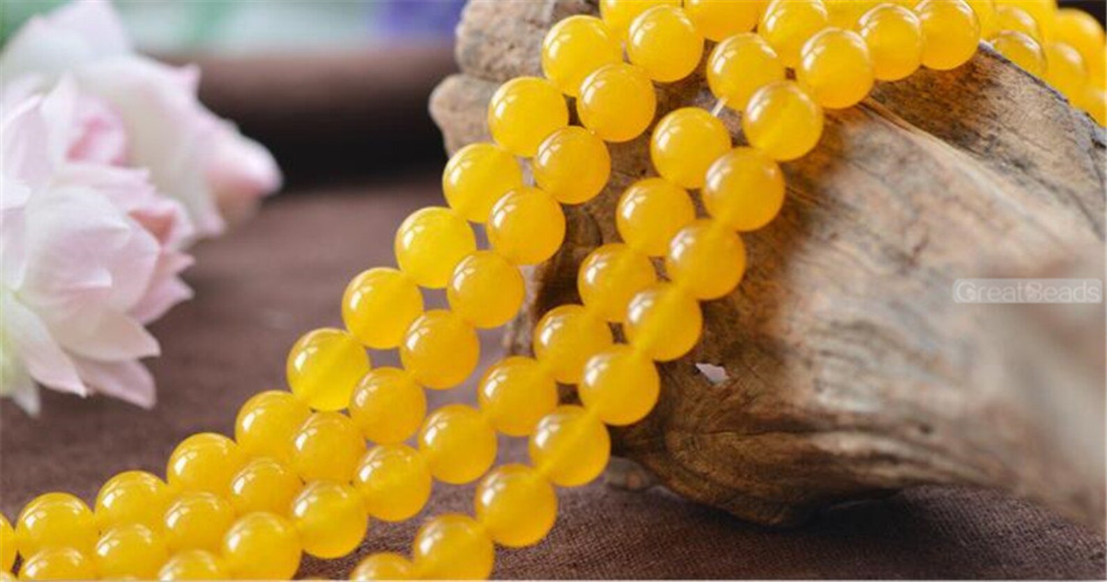 Grade A Natural Yellow Jade Beads 4mm 6mm 8mm 10mm 12mm 14mm | Etsy